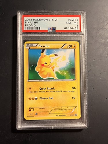 2012 Pokémon Noir & Blanc Étoile Noire Promo Pikachu #BW54 PSA 8 | eBay