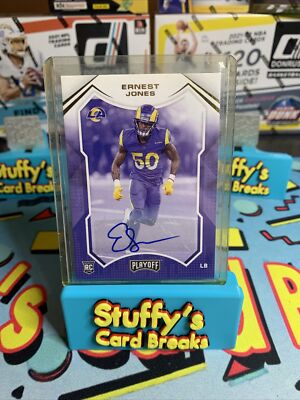 Ernest Jones Red Zone Auto Rookie RC Signature - 2021 Panini Playoff ...