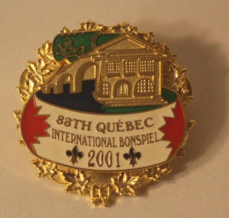 88th Quebec International Bonspiel 2001 Curling Enamel Sports Pin ...