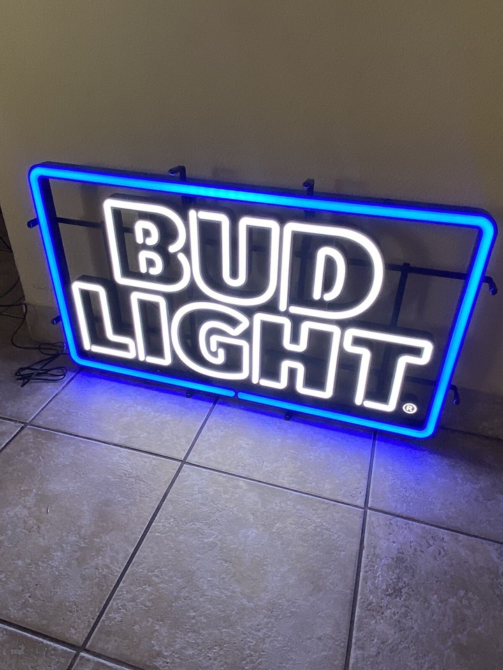 BUD LIGHT BEER NEON SIGN LED SIGN GAME ROOM MAN CAVE ANHEUSER-BUSCH | eBay