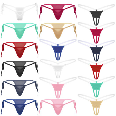 Womens T-back Low Rise Thong Micro Briefs Hollow Out G-string Cutout ...
