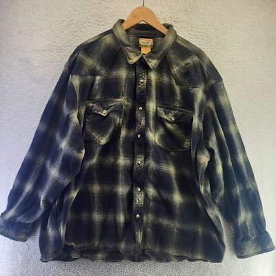 CE Schmidt Workwear Shirt Mens Plaid Chore Jacket Shacket Snap Size 3XL ...