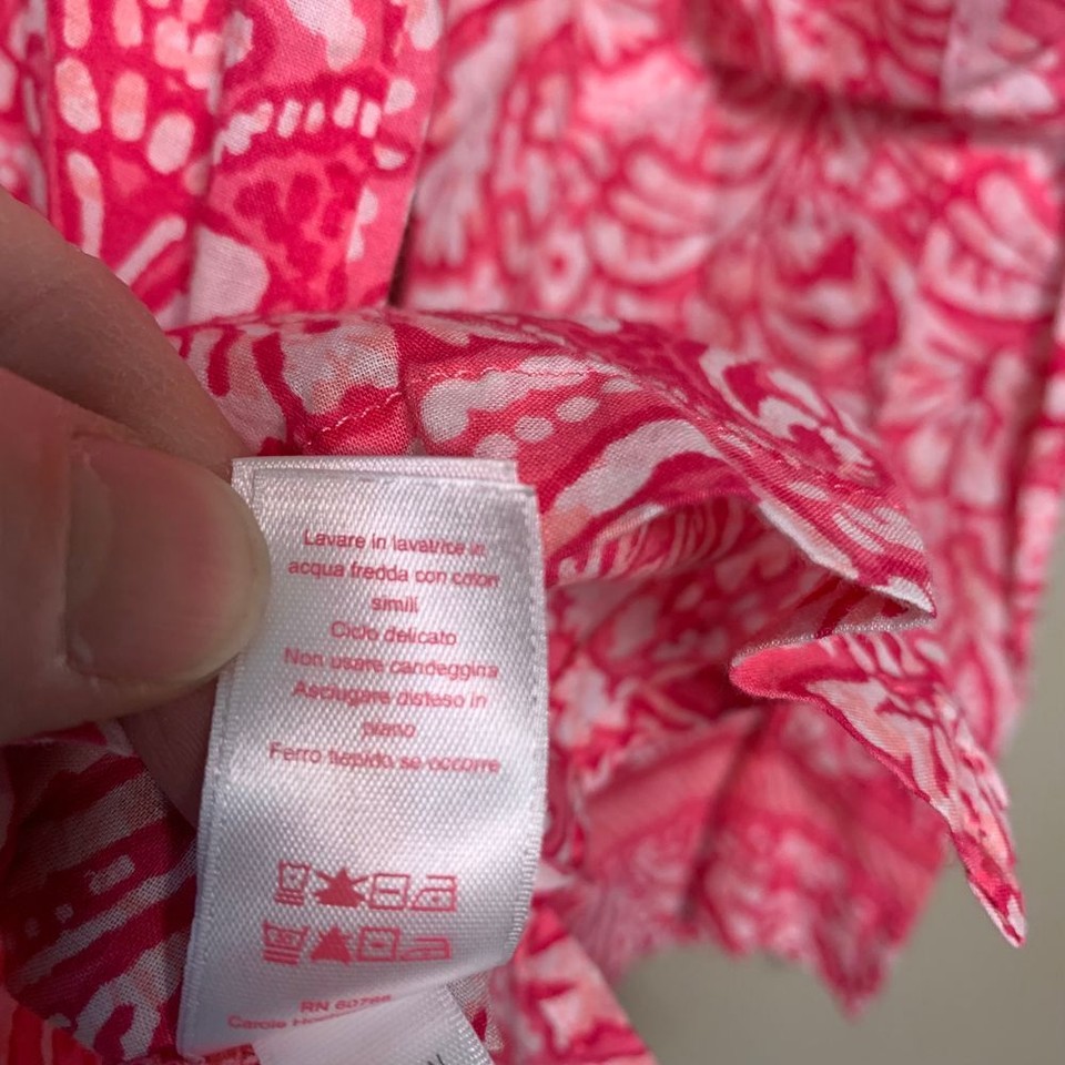 Oscar de la Renta Pink Label Pink Button Down Pajama Top Size XL | eBay