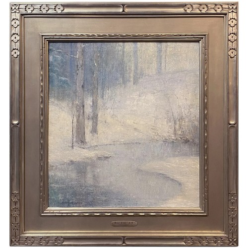 Bruce Crane Tonalist Winter Landscape Oil Painting, Winter Idyl 1917 | eBay