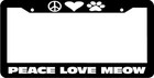 Peace Love Meow Cat Kitten Kitty License Plate Frame metal | eBay