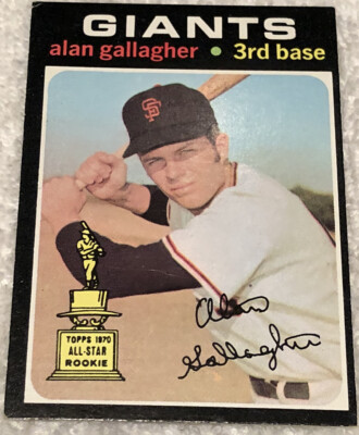 1971 Topps #224 Alan Gallagher San Francisco Giants 3rd base 1970 All ...