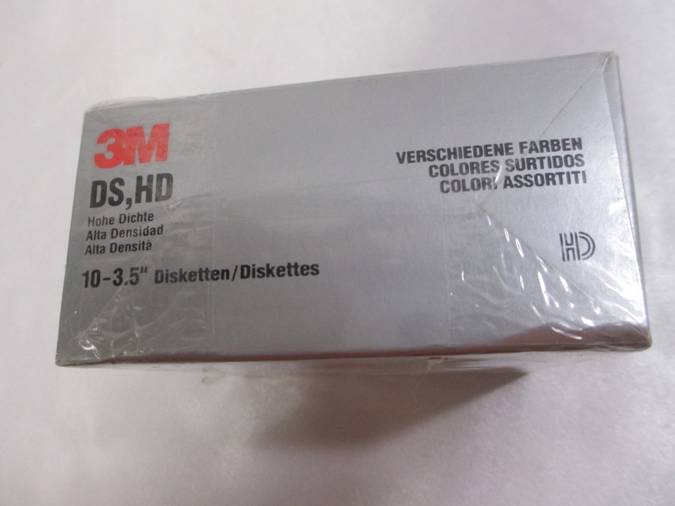 3M Double Sided High Density Color Diskettes DS HD 3.5" - 10 Floppy ...