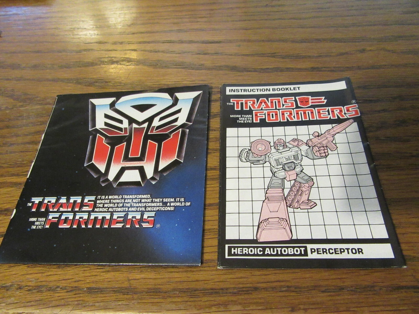 1985 Transformer Instruction Booklet '' Perceptor '' Japan and G1 ...