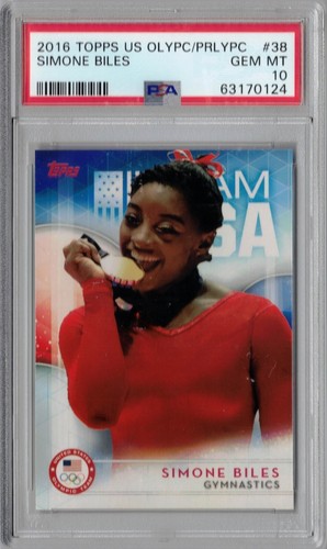 2016 Topps US Olympics 38 Simone Biles Team USA Gymnastics Rookie Card ...