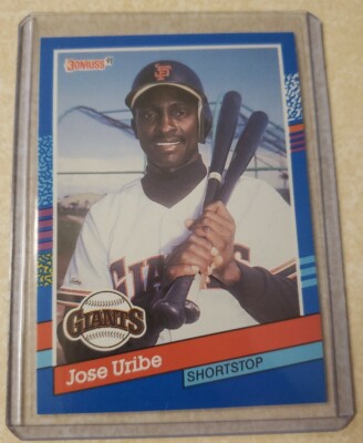 1990 Leaf Donruss 91 Jose Uribe Baseball Error Card #375 | eBay