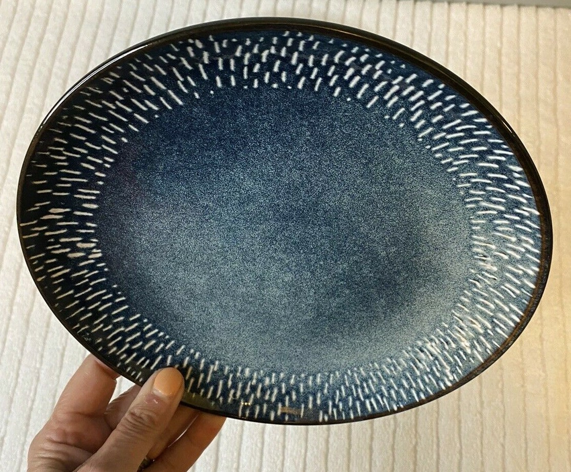 Meritage Jasper Blue Denim 2 Salad Side Plates Set NEW | eBay