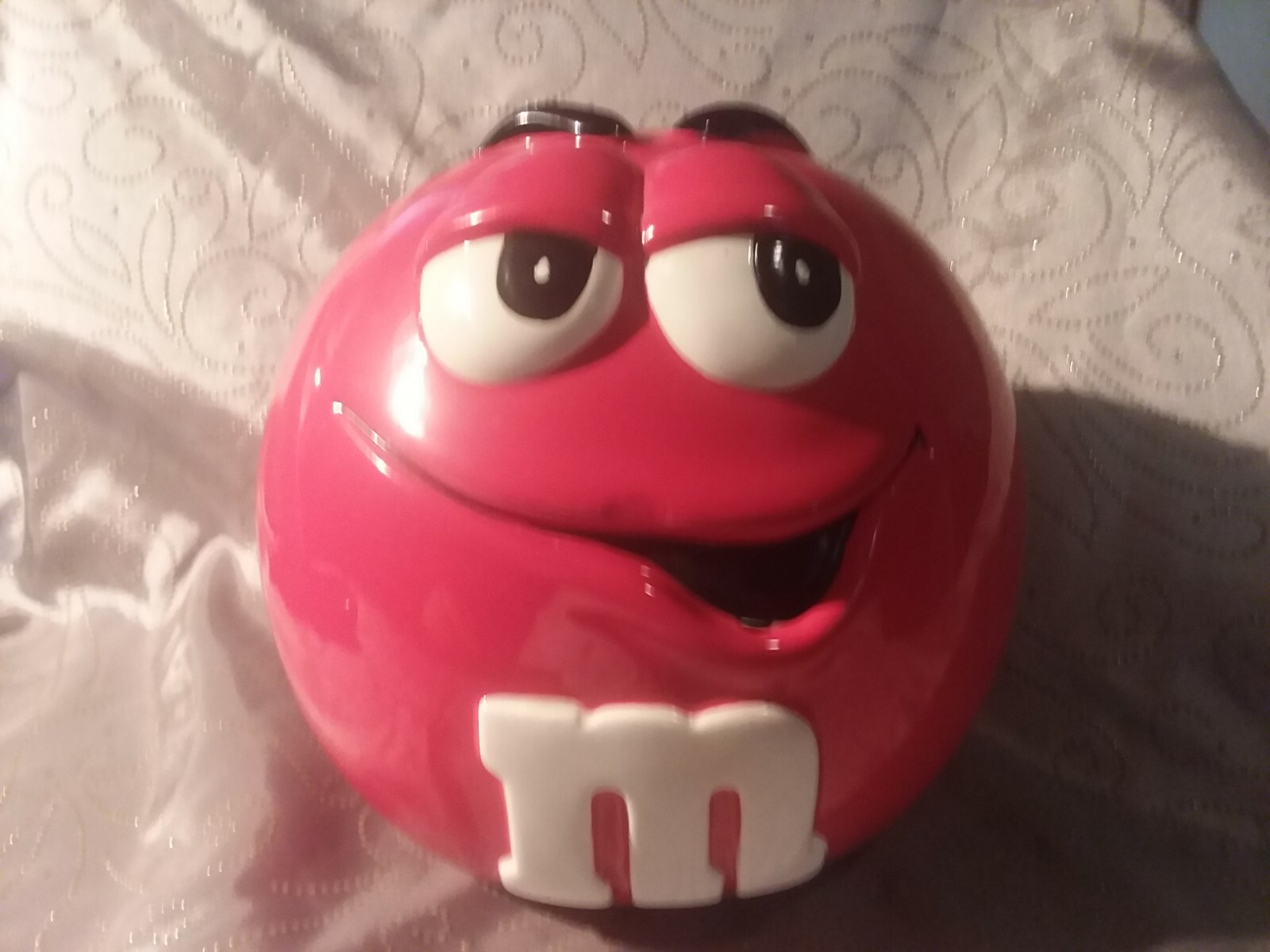 Mars M&M RED Candy 2002 Galerie Candy Cookie Jar Dispenser Dish Ceramic ...