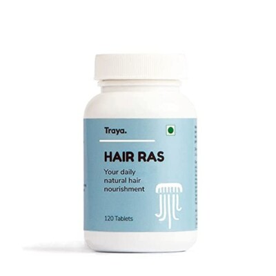 Traya Hair Ras Tablets for Women & Men, Ayurvedic Hair Vitamin Tablets ...