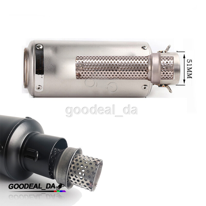 2'' Universal ATV Exhaust Pipe Silencer DB Killer Removable Baffles ...