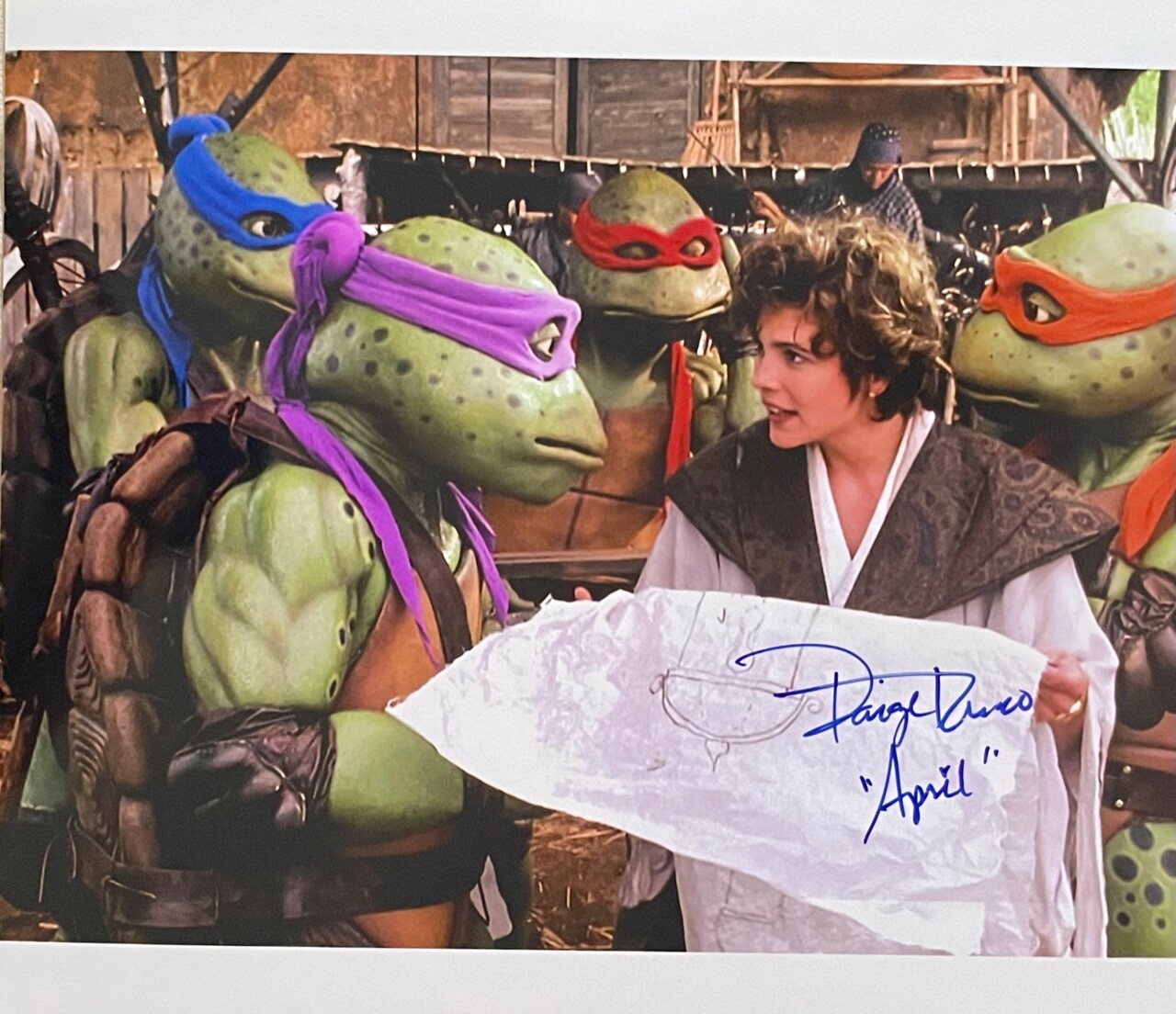 Paige Turco TEENAGE MUTANT NINJA TURTLES 2 Original signed 8X10 Photo ...