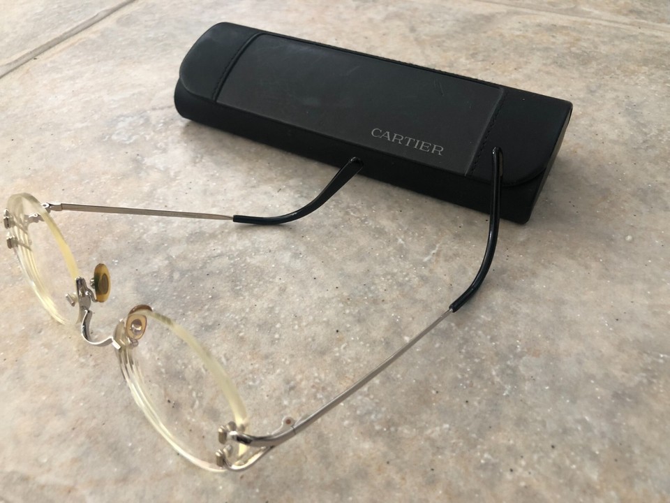 Cartier Eyeglasses Frames Silver Womens Pre-ownwd | eBay