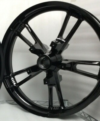HARLEY ENFORCER FRONT WHEEL OEM RIM GLOSS BLACK 19x3.5 STREET GLIDE ...