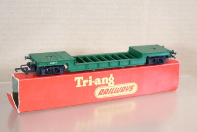 TRIANG R118 BR GREEN BOGIE WELL WAGON 41917 BOXED 1964 VERSION oi | eBay