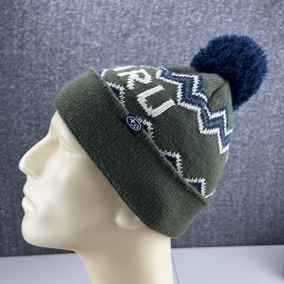Subaru Hat Beanie Hat Cap Adult OSFM Green Logo Pom Cuff Knit Winter | eBay
