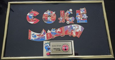 11996 Atlanta Olympics Coca-Cola IZZY Puzzle Pin Set Framed #221/5000 ...