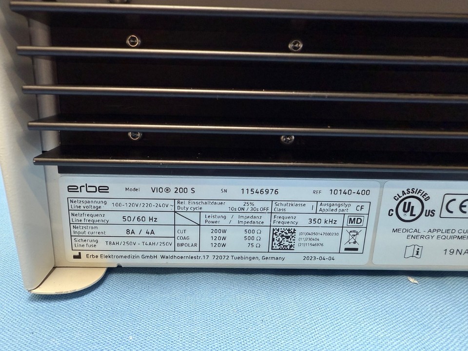 Erbe VIO 200S ESU Unit w/ Footswitch - SN 11546976 | eBay