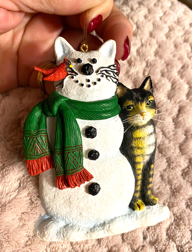 Stephanie Stouffer Cats Kitties Cardinal on Whiskers Resin Christmas ...