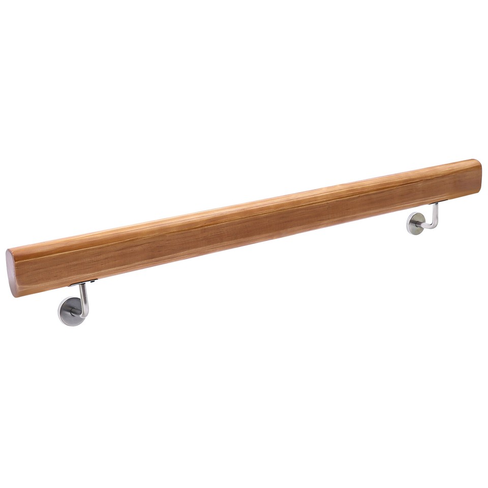 Wood Handrail For Steps Stair Railing Hand Rail Kit Non-Slip Wall Hand ...