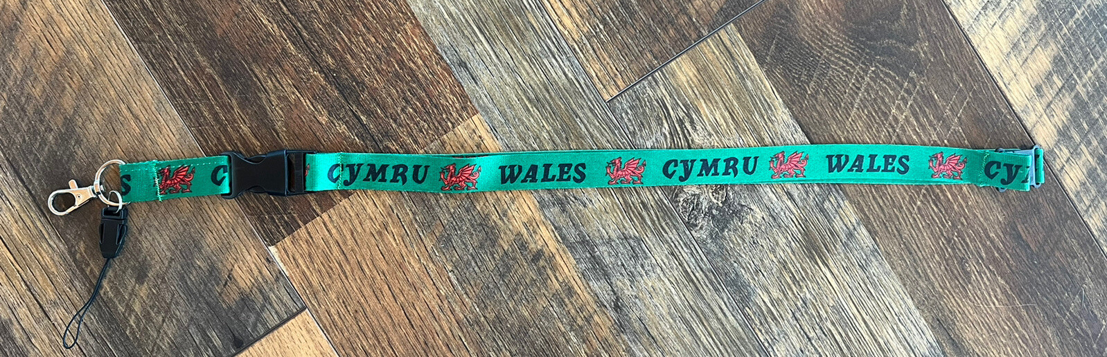 Wales Lanyard Keys, Id, Badge; ‘Welcome To WREXHAM’; Welsh Dragon. FREE ...