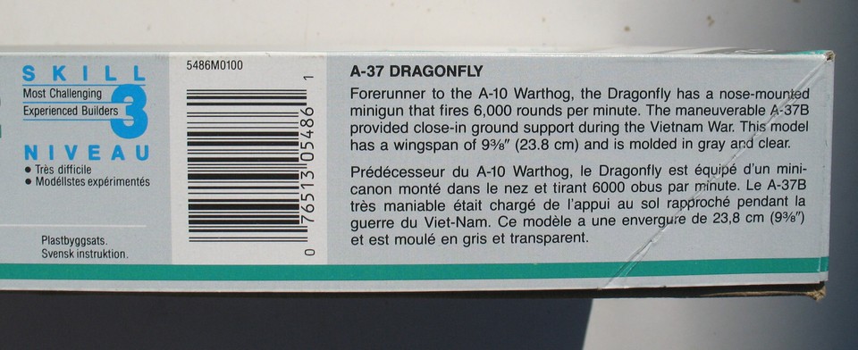 MONOGRAM 5486 A-37 Dragonfly 1:48 Flugzeug Bausatz Aircraft Model Kit ...