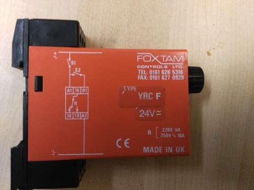 FOXTAM CONTROLS YRC F 0.1-10m 24V AC/DC TIME DELAY RELAY | eBay UK