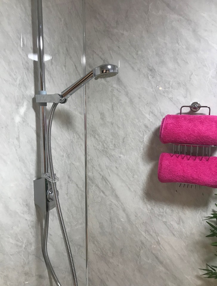 Splash Panels 1m x 2.4m Shower Panels Bathroom Plastic PVC Wall ...