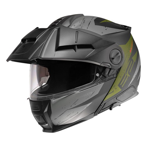 Schuberth E2 Explorer Modular Helmet Gray Black Green | eBay