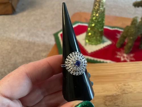 Bp Bomb Party RBP 6438 LC Sapphire Rhodium plated Sz 7 Ring | eBay