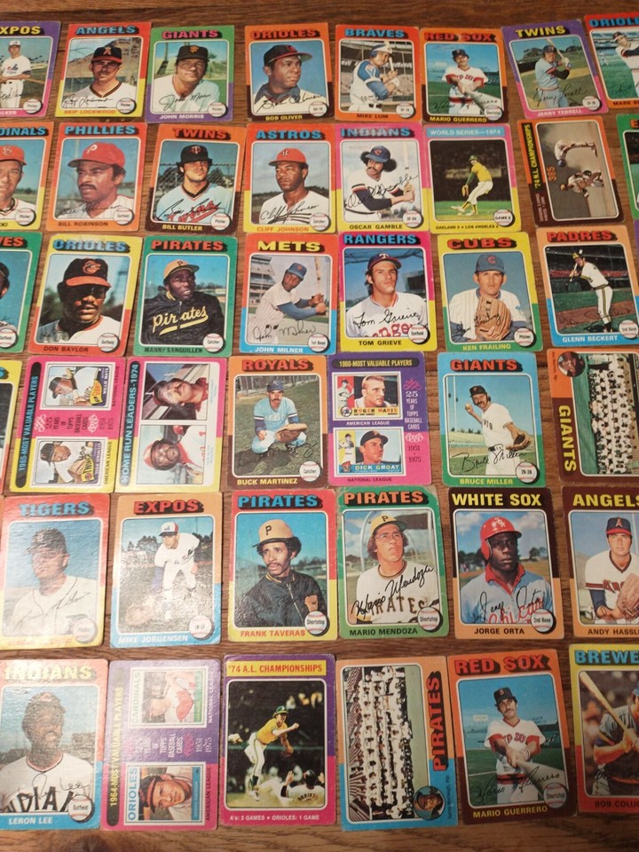 Vintage 1975 TOPPS MINI Baseball Cards – lot of 83 Commons and Minor ...