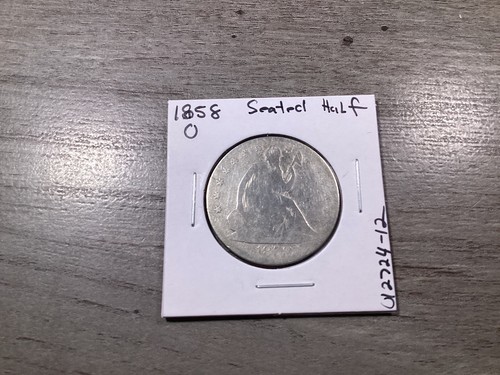 1858-O Seated LibertyHalf Dollar U.S. Silver Coin-New Orleans Mint ...