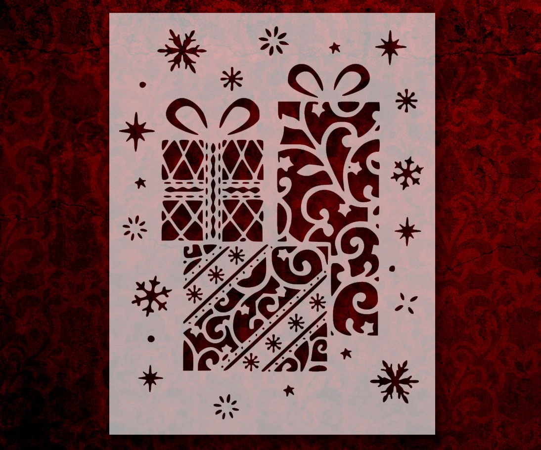 Christmas Present Stencil