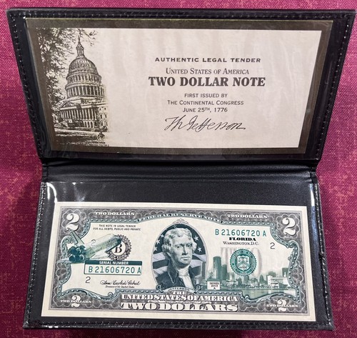 2003 US TWO DOLLAR UNCIRCULATED NOTE BILL WORLD RESERVE MONETARY ...