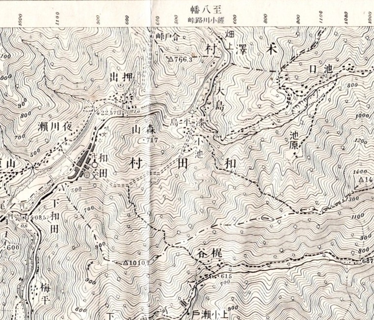 Imperial Japan 1931 Land Survey Map Shizuoka Nagano 46x58cm Used Record ...
