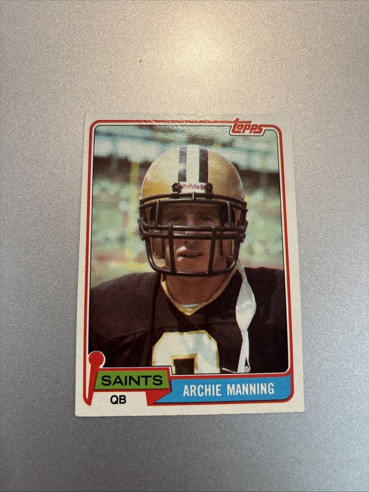 1981 Topps Archie Manning New Orleans Saints #158 NM Free Shipping | eBay