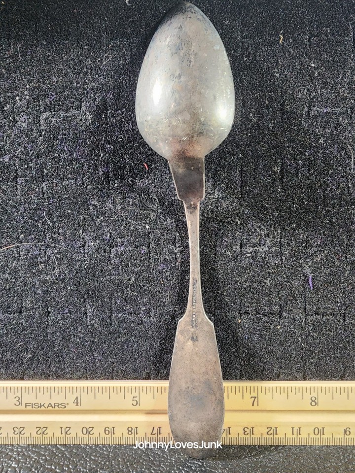 Antique Pure Coin 90% Silver Serving Spoon Marked/Tested+ Engraved ...