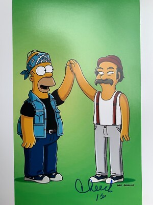Cheech Marin Signed Simpsons Homer Simpson Matt Groening Cheech Chong ...