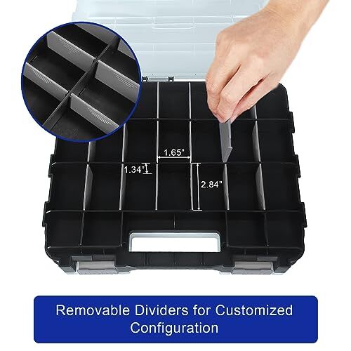 Double Side Tool Box Organizer Hardware Storage Box Portable Small ...