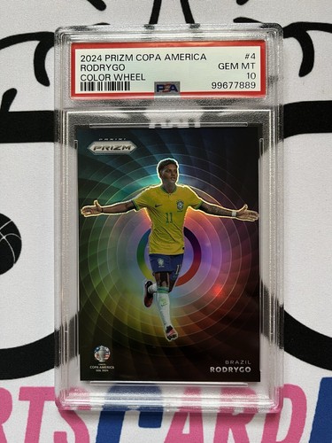 RODRYGO 2024 Prizm Copa America Color Wheel #4 Case Hit SP PSA 10 POP 3 ...