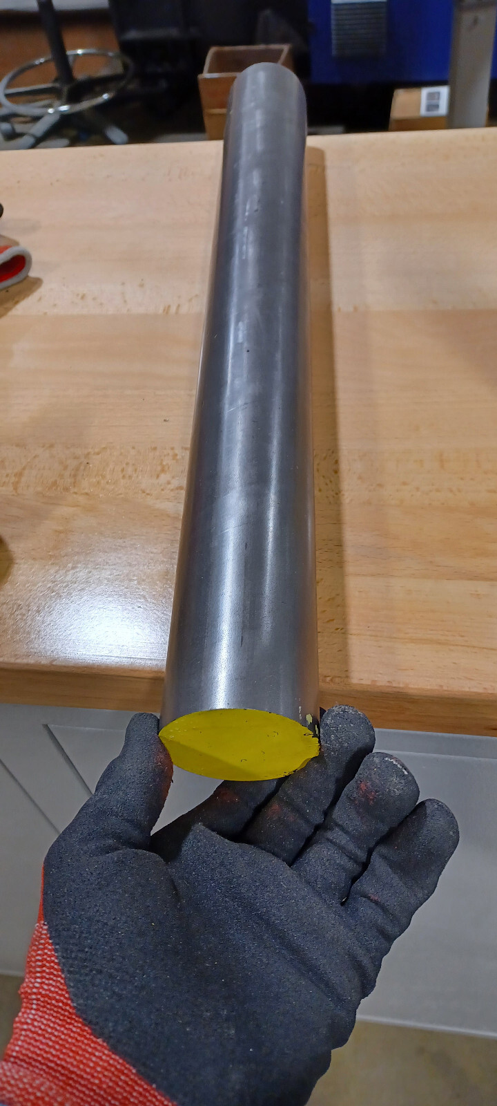 2 7/16" Dia Steel Cold Rolled Round Bar Stock, Machining 21.25" Long ...