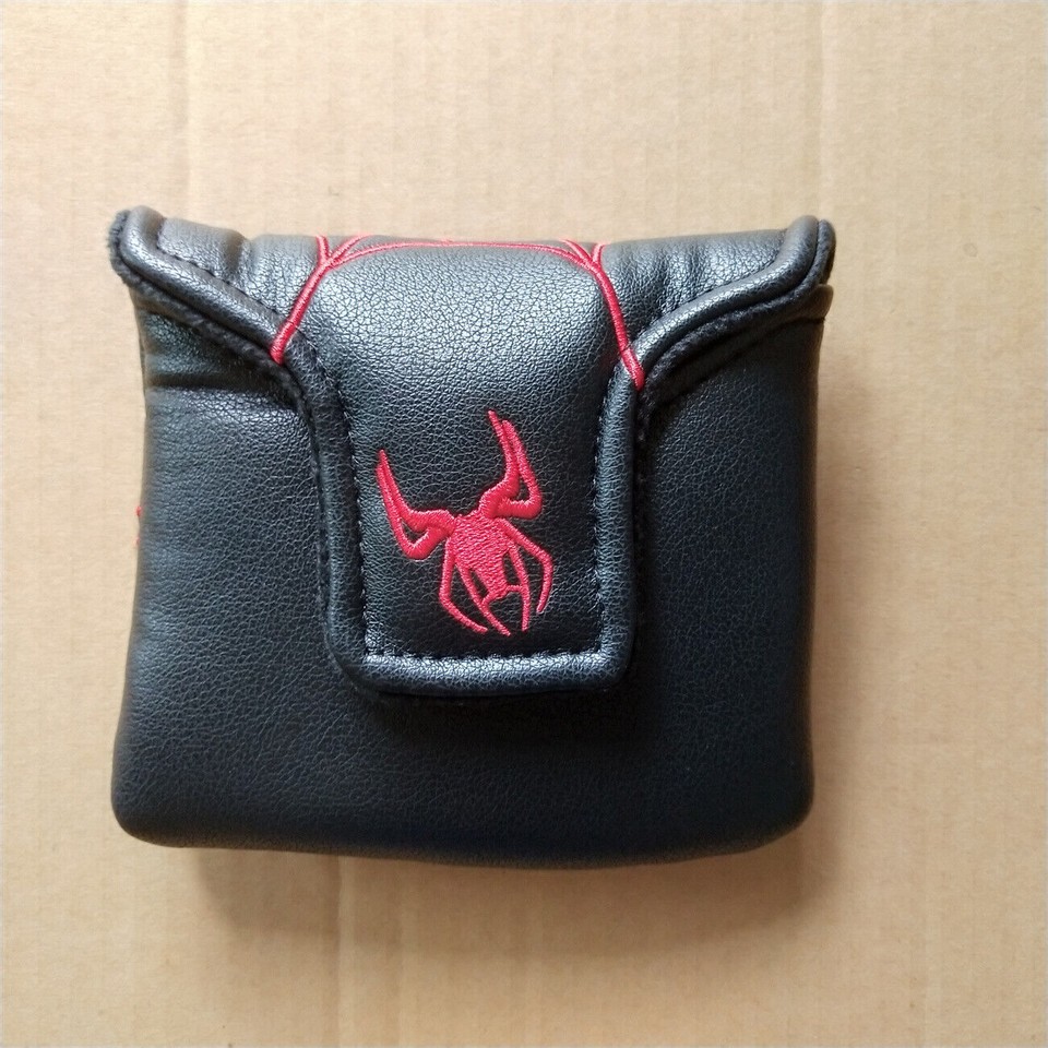 Black/Red Spider Golf Square Mallet Putter Headcover Magnet Cover for ...