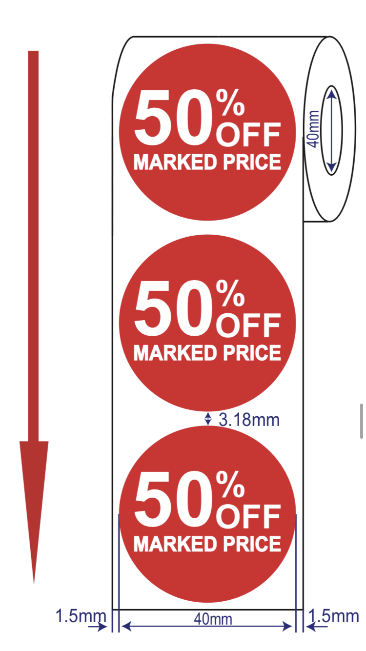 PRICE STICKERS 50p-£50 / SALE / REDUCED 1/2 PRICE- SPECIAL OFFER SALE ...