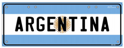 Argentina Souvenir plates Number Licence Tin Sign license plate country ...