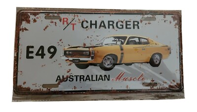 RT CHARGER E49 metal signs Aust Muscle cars man cave gift 30x15cm ...