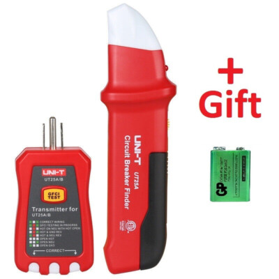 UT25A Digital Circuit Breaker Finder Tool with GFCI Outlet Socket ...