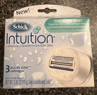 Schick Intuition 3 ALL-IN-ONE Razor cartridges Contain Skin ...
